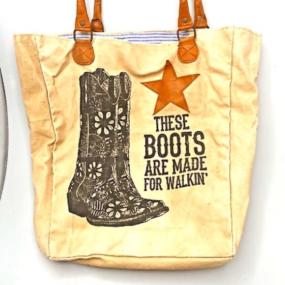 Unbranded | Bags | Canvas Tote Bag Purse Large Shoulder Cow Girl These ...